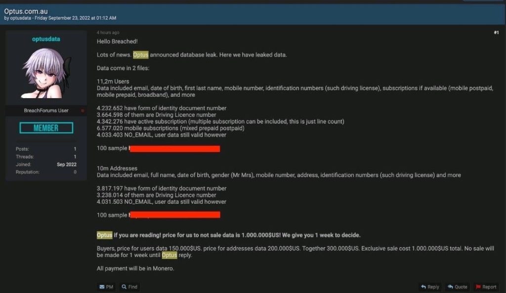 Up to 10 Million Australians affected in Optus hack